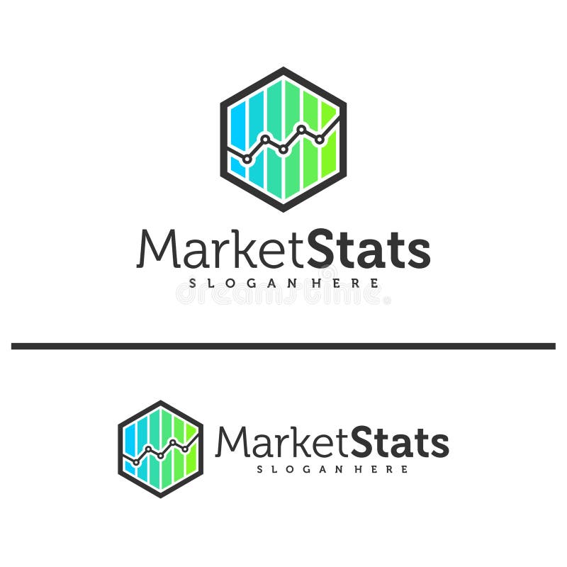 Chart Stats Logo Template. Market Success Vector Design Stock Vector ...