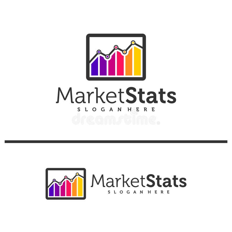 Chart Stats Logo Template. Market Success Vector Design Stock Vector ...
