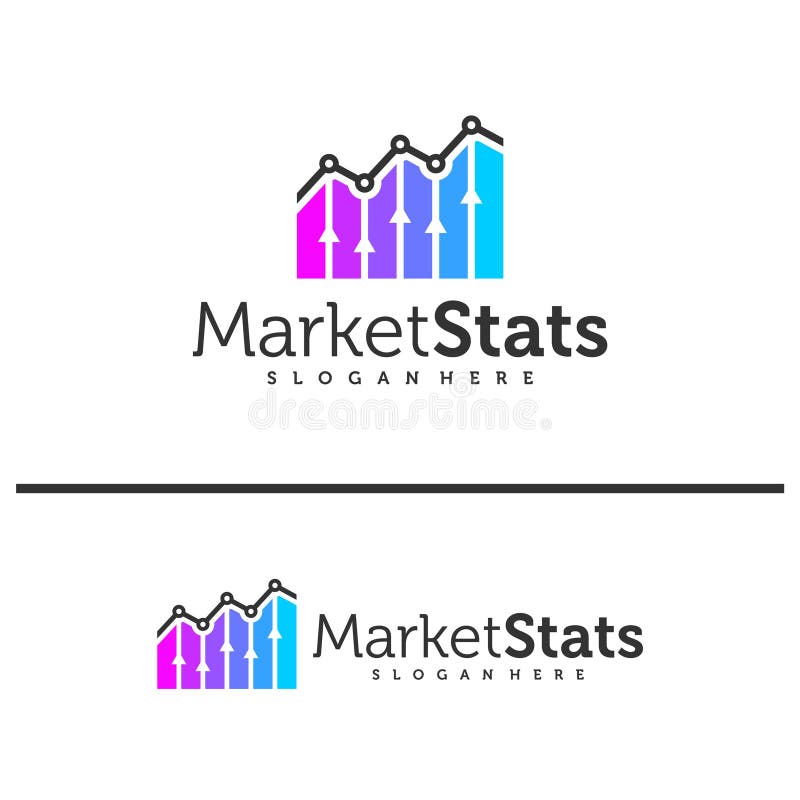 Chart Stats Logo Template. Market Success Vector Design Stock Vector ...