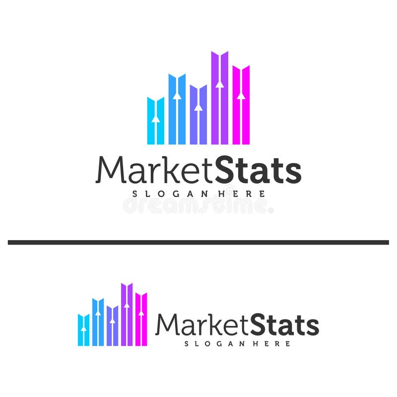 Chart Stats Logo Template. Market Success Vector Design Stock Vector ...