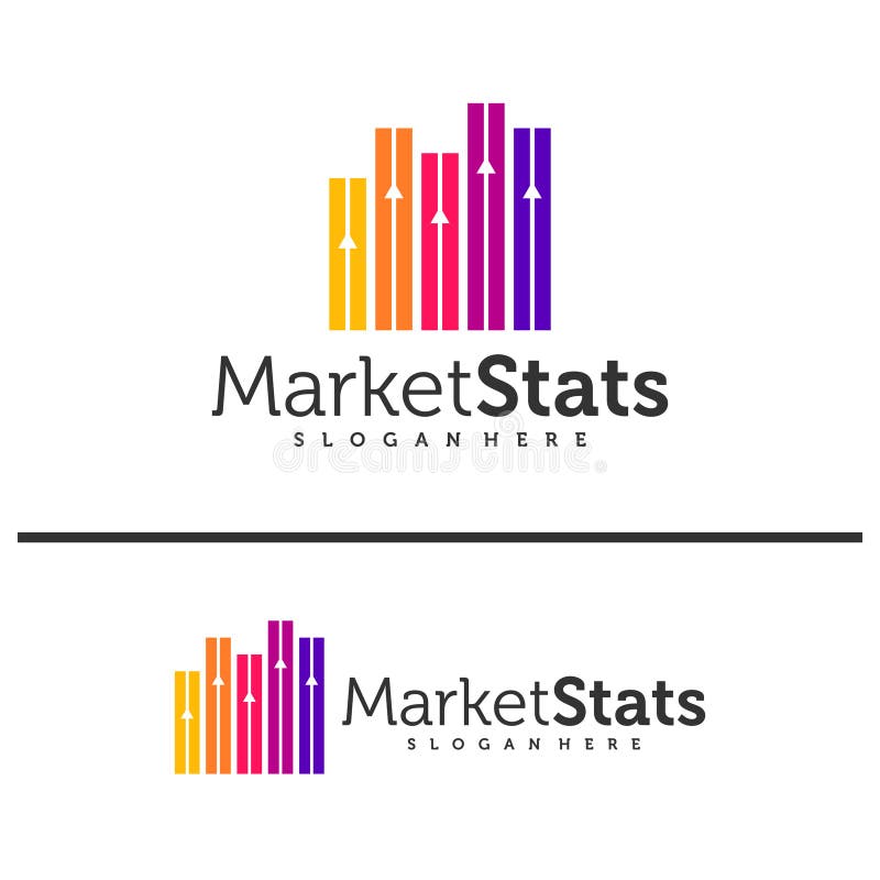 Chart Stats Logo Template. Market Success Vector Design Stock Vector ...