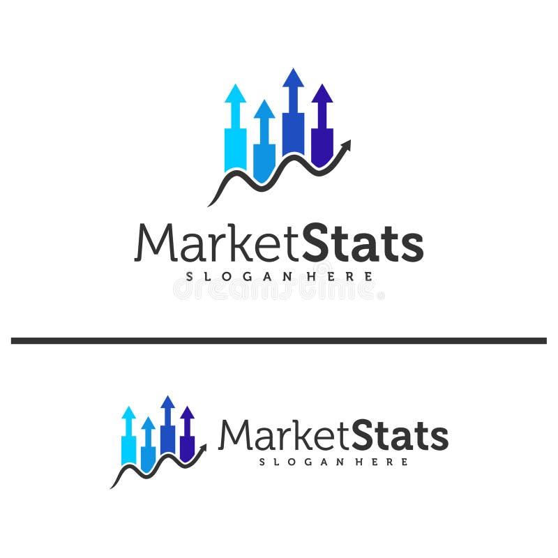 Chart Stats Logo Template. Market Success Vector Design Stock Vector ...