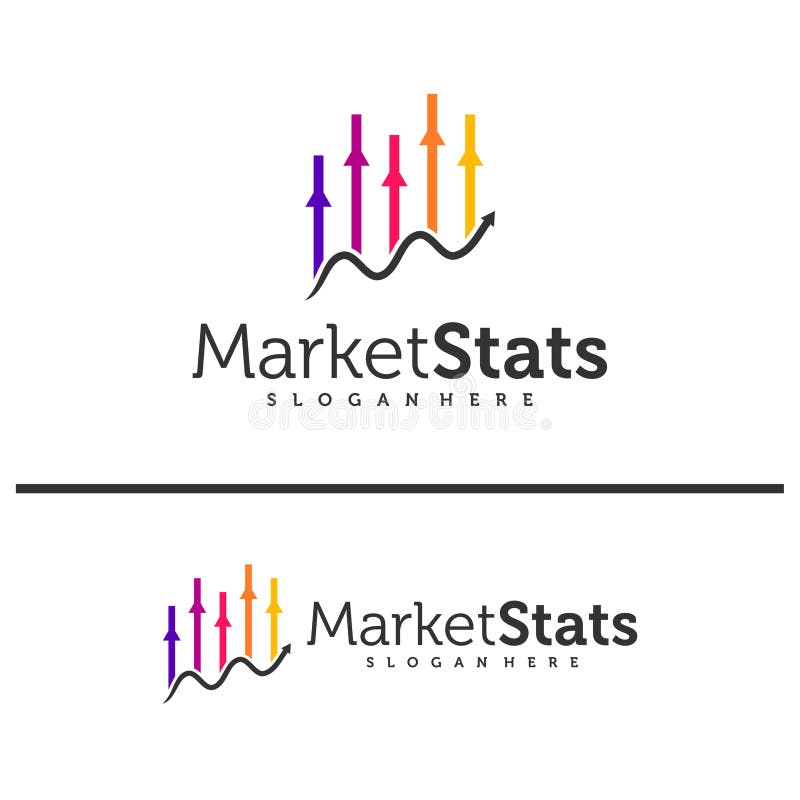 Chart Stats Logo Template. Market Success Vector Design Stock Vector ...