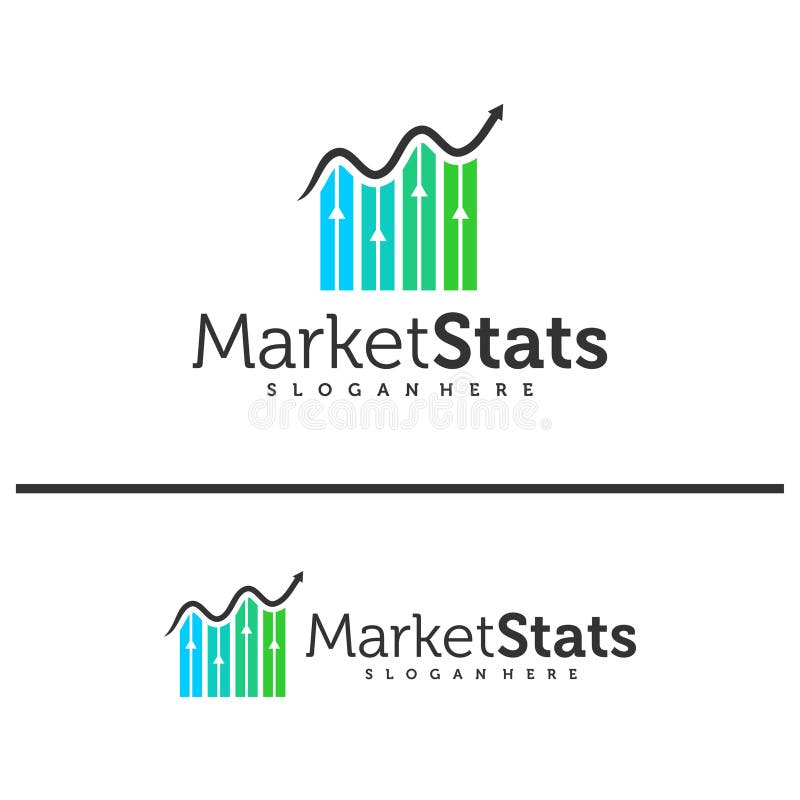 Chart Stats Logo Template. Market Success Vector Design Stock Vector ...