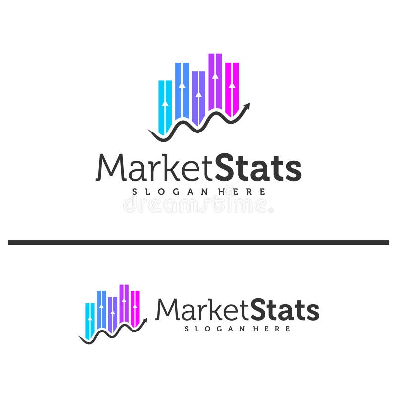 Chart Stats Logo Template. Market Success Vector Design Stock Vector ...