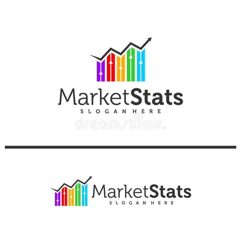 Chart Stats Logo Template. Market Success Vector Design Stock Vector ...