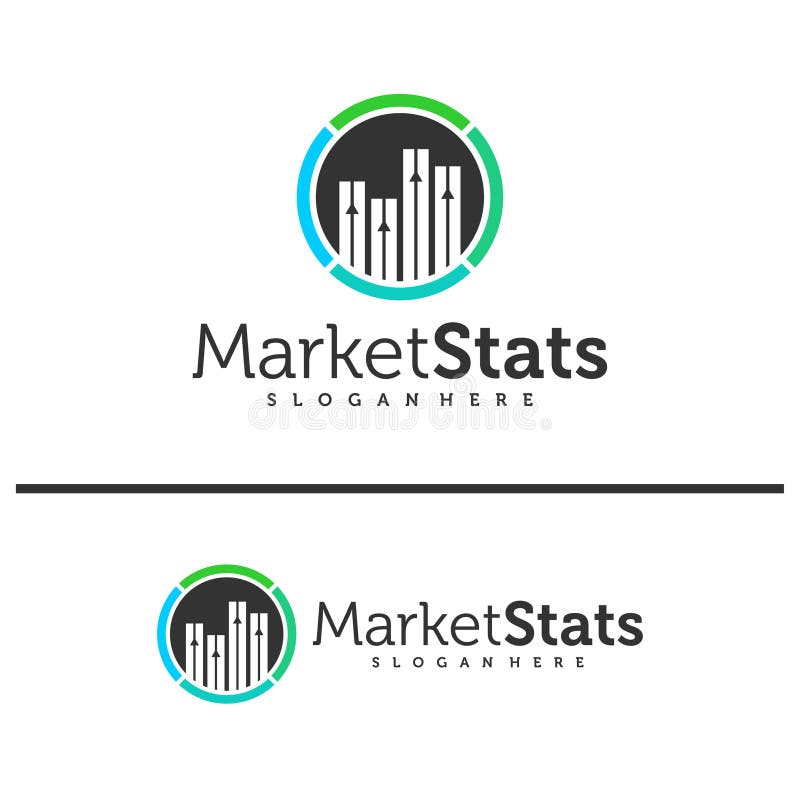 Chart Stats Logo Template. Market Success Vector Design Stock Vector ...
