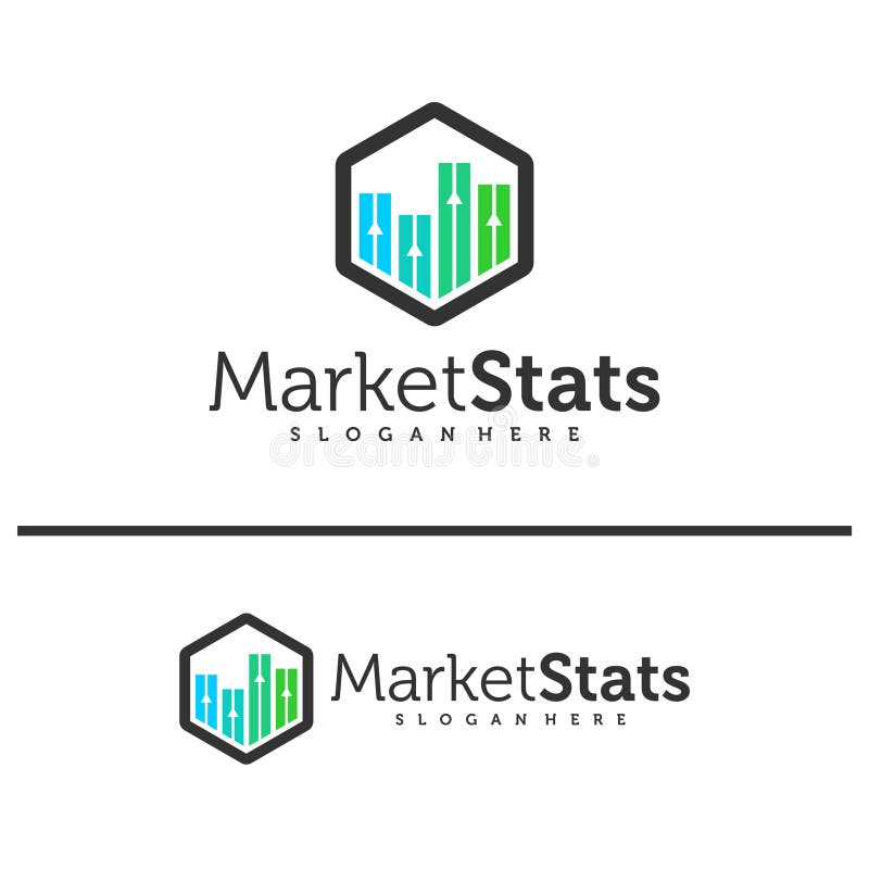 Chart Stats Logo Template. Market Success Vector Design Stock Vector ...