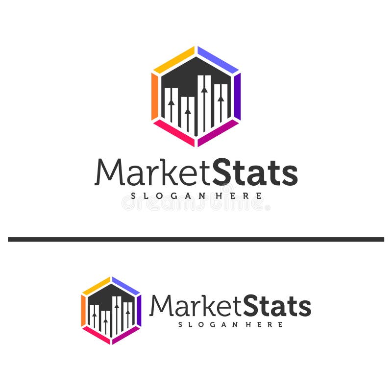 Chart Stats Logo Template. Market Success Vector Design Stock Vector ...