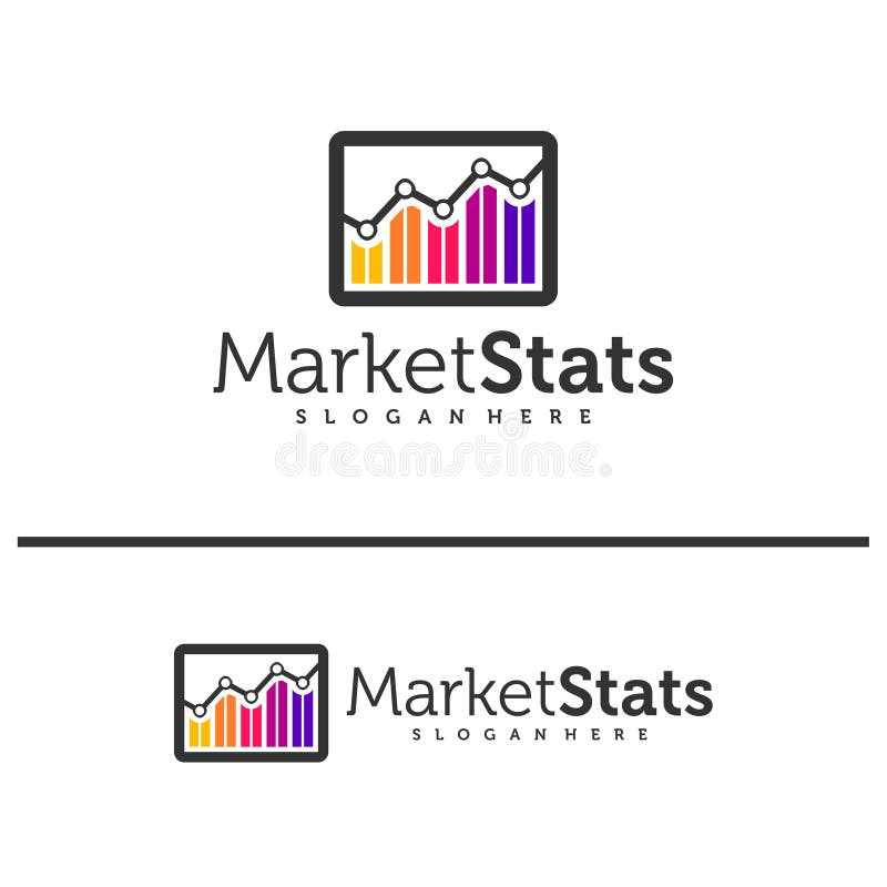 Chart Stats Logo Template. Market Success Vector Design Stock Vector ...