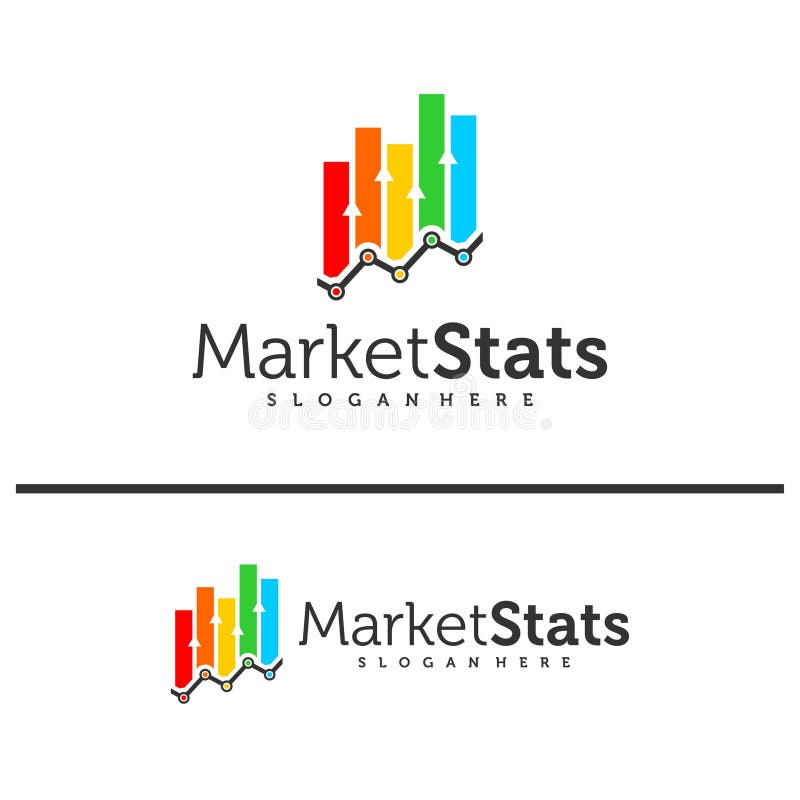 Chart Stats Logo Template. Market Success Vector Design Stock Vector ...