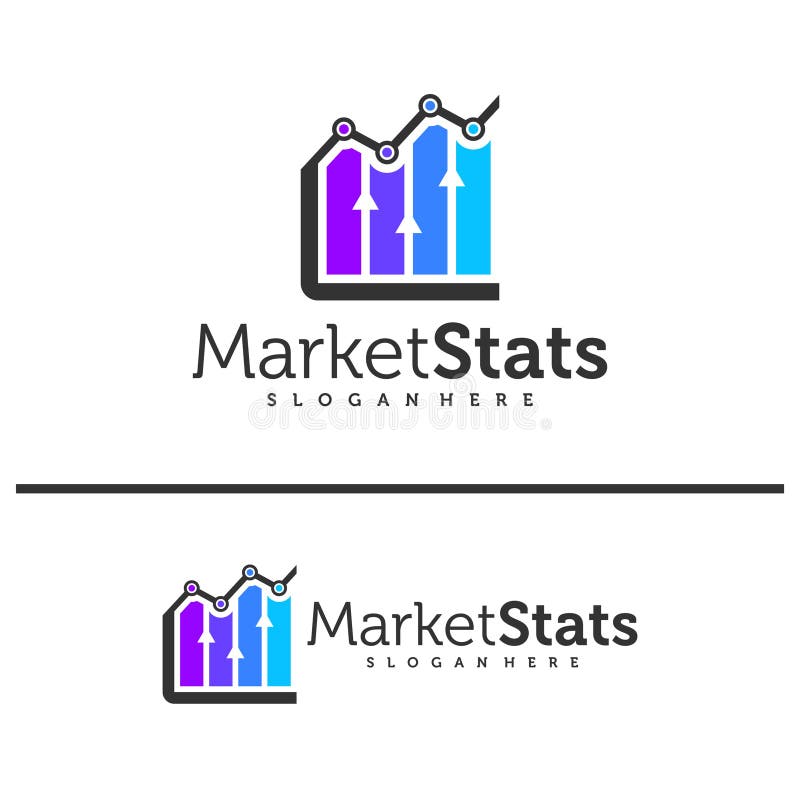 Chart Stats Logo Template. Market Success Vector Design Stock Vector ...