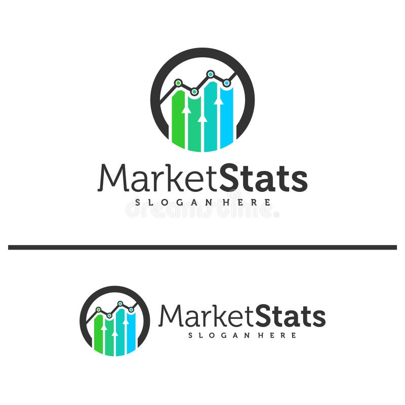 Chart Stats Logo Template. Market Success Vector Design Stock Vector ...