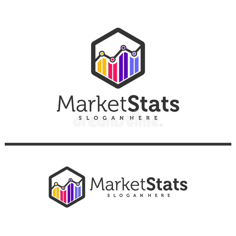 Chart Stats Logo Template. Market Success Vector Design Stock Vector ...