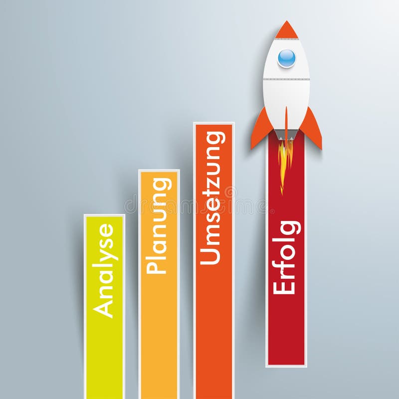 Chart Successful Strategy Rocket Stock Vector - Illustration of growth ...