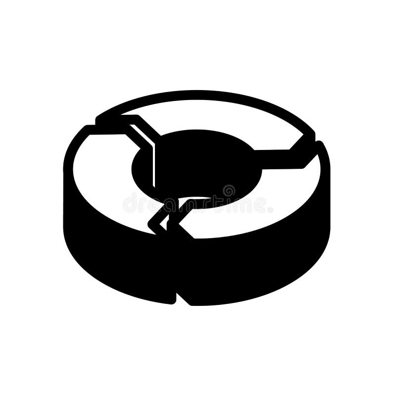 Circle Chart Symbol Line Icon, Vector Illustration Stock Vector ...