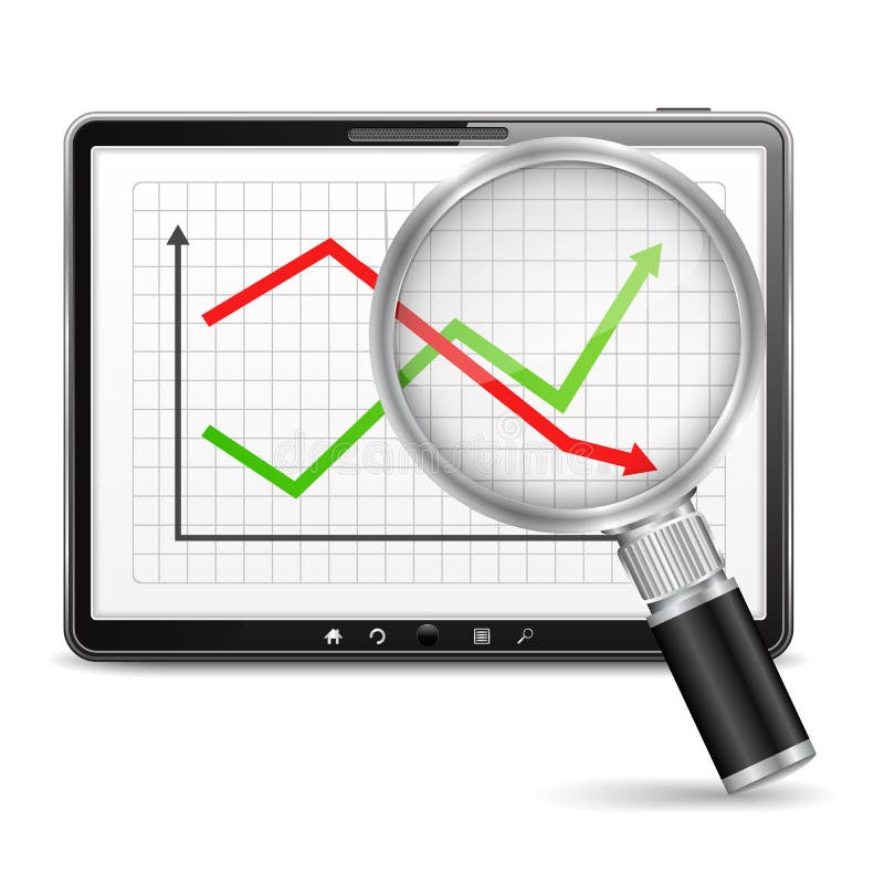 Chart in Tablet PC stock vector. Illustration of financial - 32499928