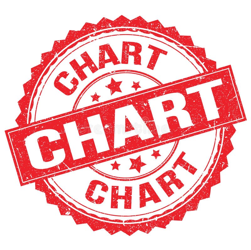 CHART Text on Red Round Stamp Sign Stock Illustration - Illustration of ...