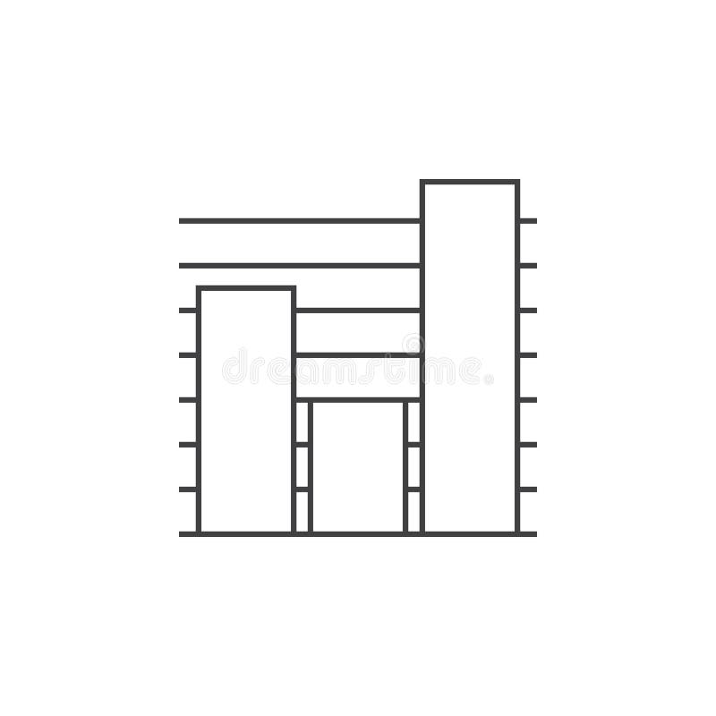 Chart Thin Line Icon, Graph Outline Vector Logo Illustration, Li Stock ...