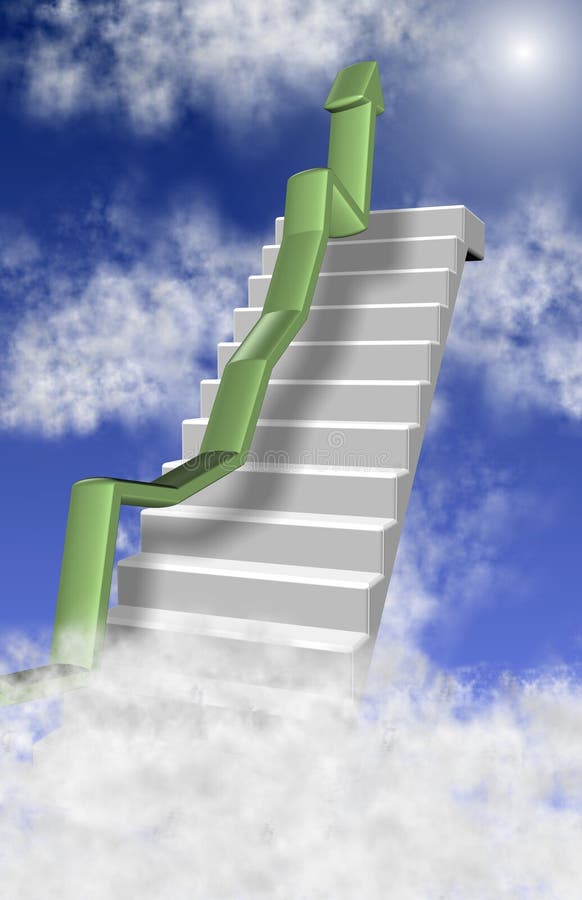 Chart to sky stock illustration. Illustration of progress - 29264446