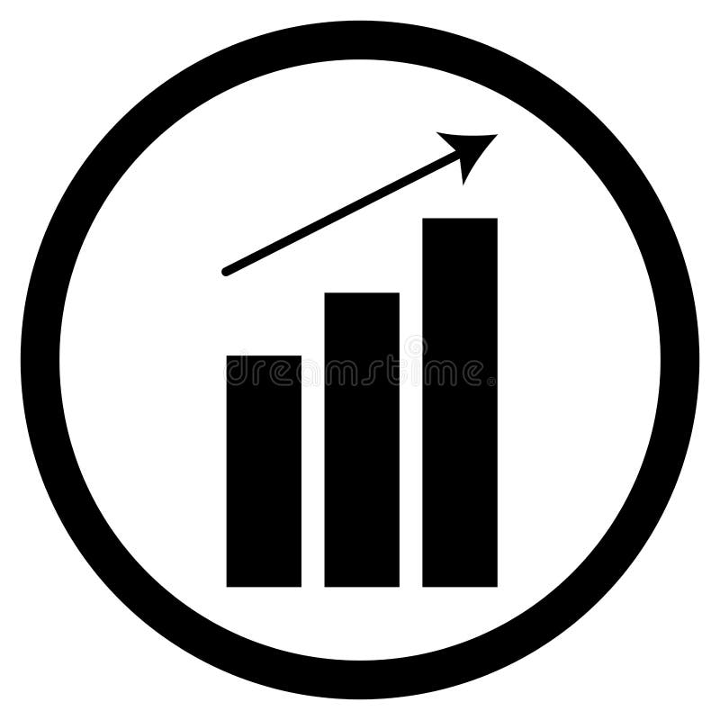 Chart up icon stock vector. Illustration of infographic - 86448178