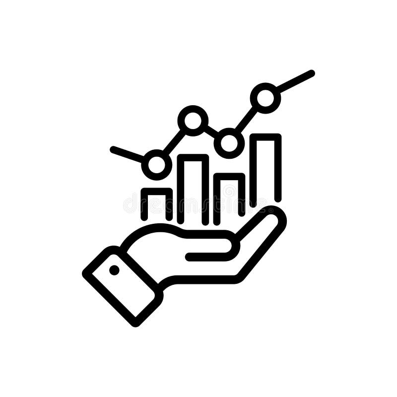 Chart Up Icon. Infographic Icon. Hand, Achievement, Analytics Icon ...