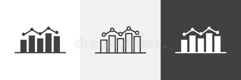 Chart vecor icon set stock vector. Illustration of company - 340693320