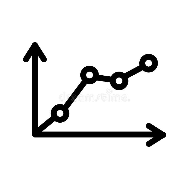Chart Vector Icon. Black and White Chart Illustration. Outline Linear ...