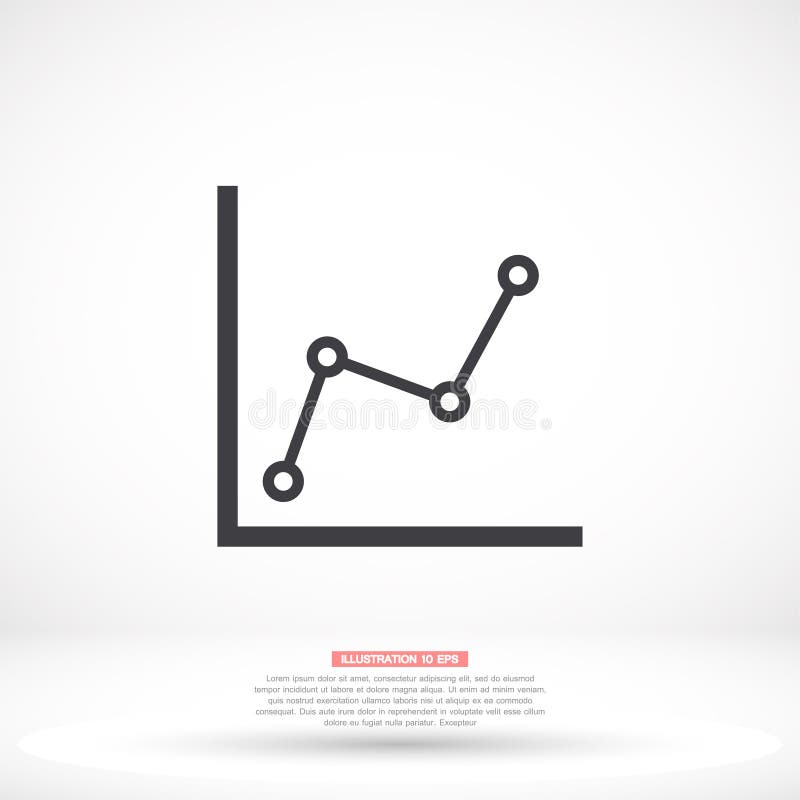 Chart Vector Icon , Lorem Ipsum Flat Design Stock Illustration ...