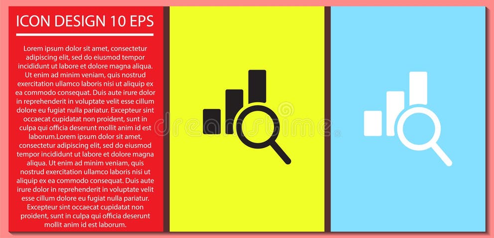 Chart Vector Icon , Lorem Ipsum Flat Design Stock Image - Image of ...