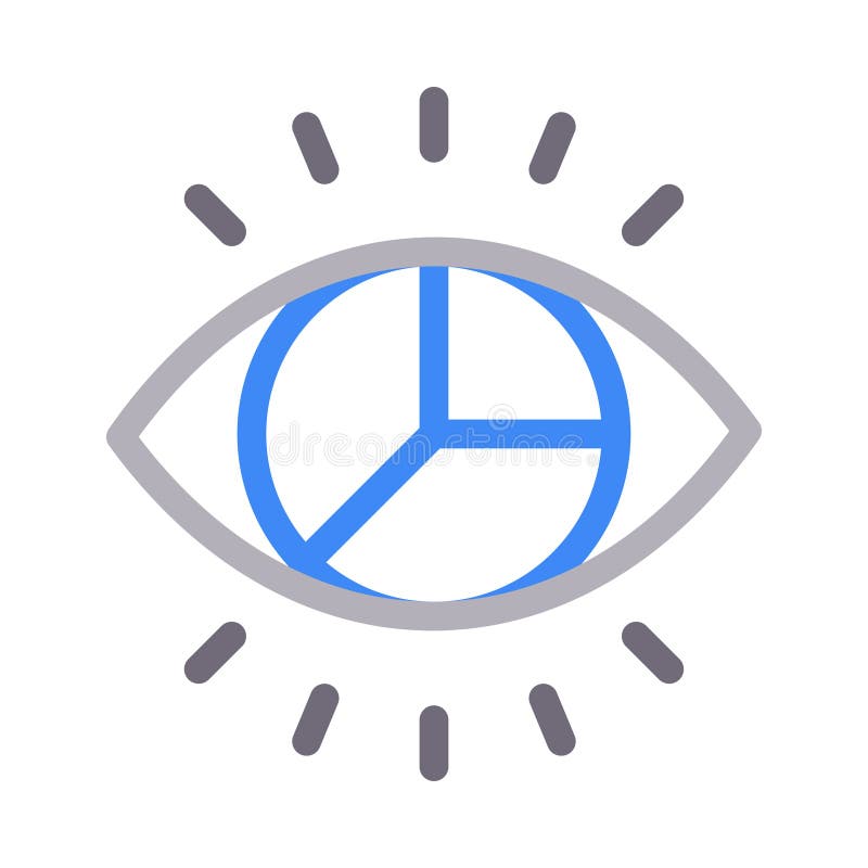 Chart View Vector Color Line Icon Stock Illustration - Illustration of ...