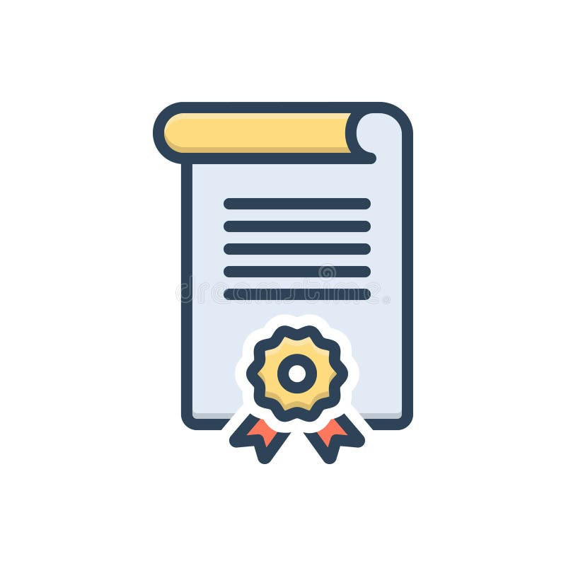 Color Illustration Icon for Charter, Authority and Authorization Stock ...