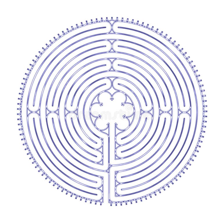 Chartres Labyrinth Harmony stock illustration. Illustration of wisdom ...