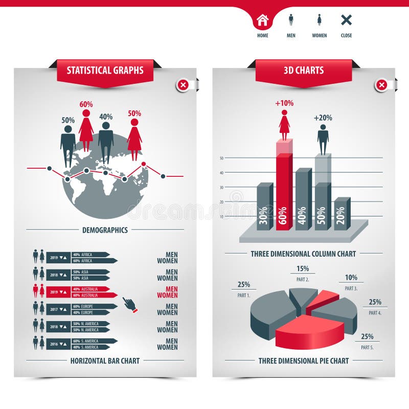 Charts and demographics stock vector. Illustration of density - 144729212