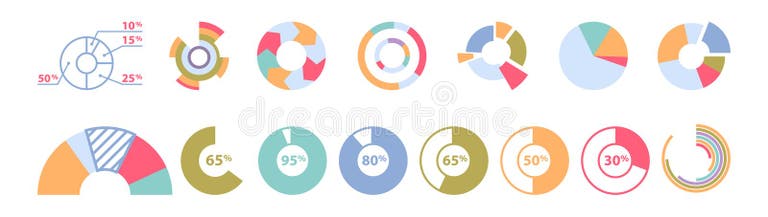 Charts and Digital Visualization Stock Vector - Illustration of percent ...
