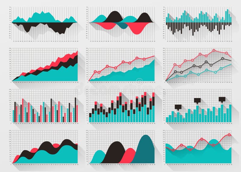 Charts Elements for Business Infographics Stock Vector - Illustration ...