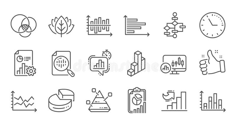 Set Outline Flat Charts Graphs Icons Stock Illustrations – 606 Set Outline Flat Charts Graphs ...