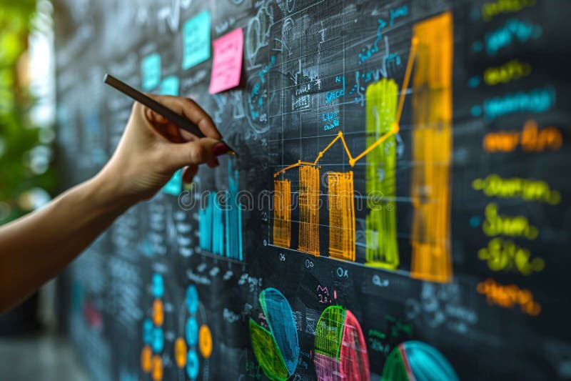 Charts and Graphs in Strategic Planning. Stock Illustration ...