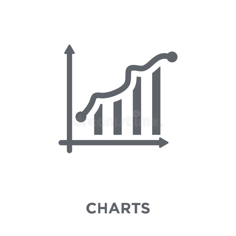 Charts Icon. Trendy Flat Vector Charts Icon on White Background Stock ...