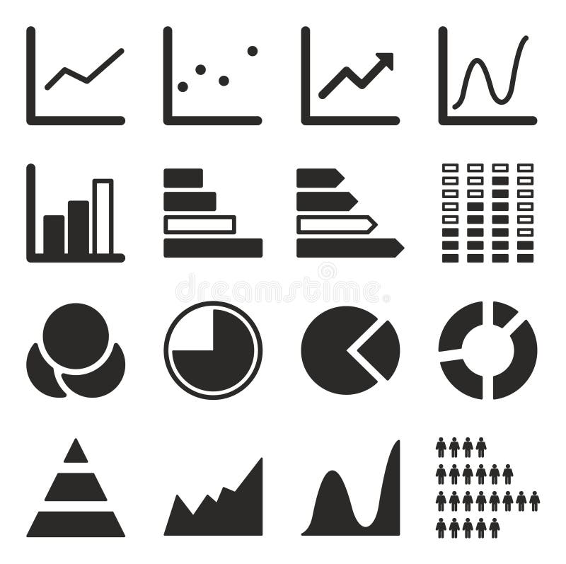 Charts Icons stock vector. Illustration of finance, marketing - 52153738
