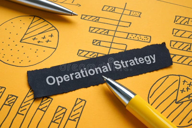 Charts Labeled Operational Strategy. Business Planning Concept. Stock ...