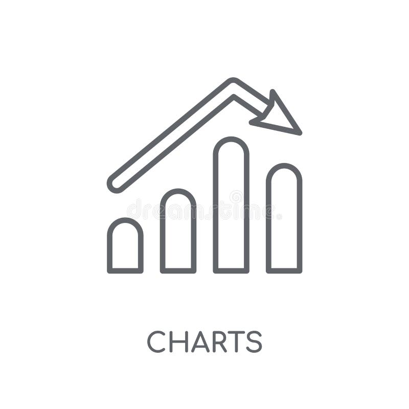 Charts Linear Icon. Modern Outline Charts Logo Concept on White Stock ...