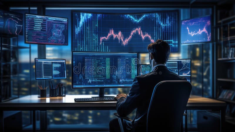 Charts navy blue data stock illustration. Illustration of metrics ...