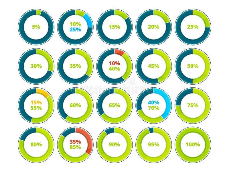 Charts and Pie Graphs. Vector Infographics Stock Vector - Illustration ...