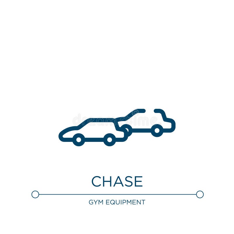 Chase Icon. Linear Vector Illustration from Racing Collection. Outline ...