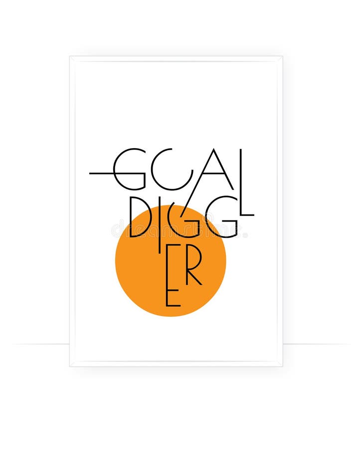 Goal digger, vector stock vector. Illustration of minimalism - 243988665