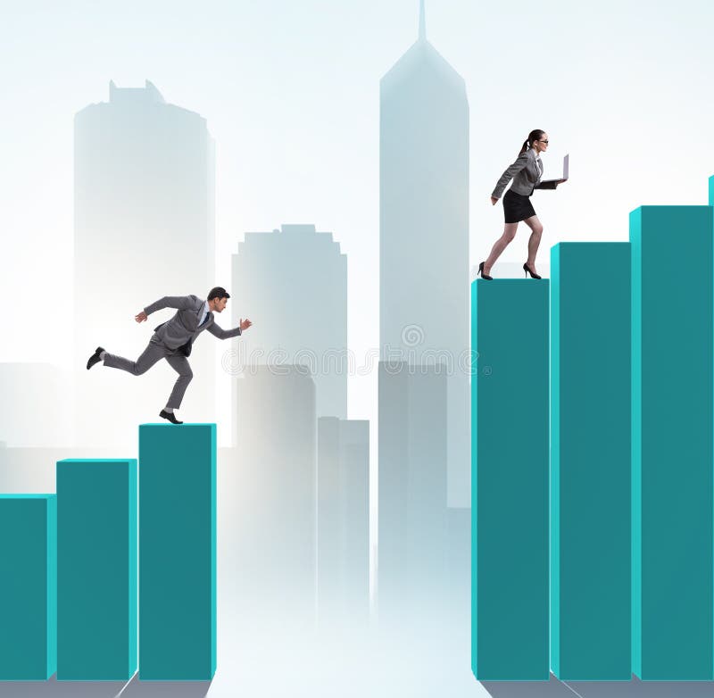 Chasing Business People in Competition Concept Stock Image - Image of ...