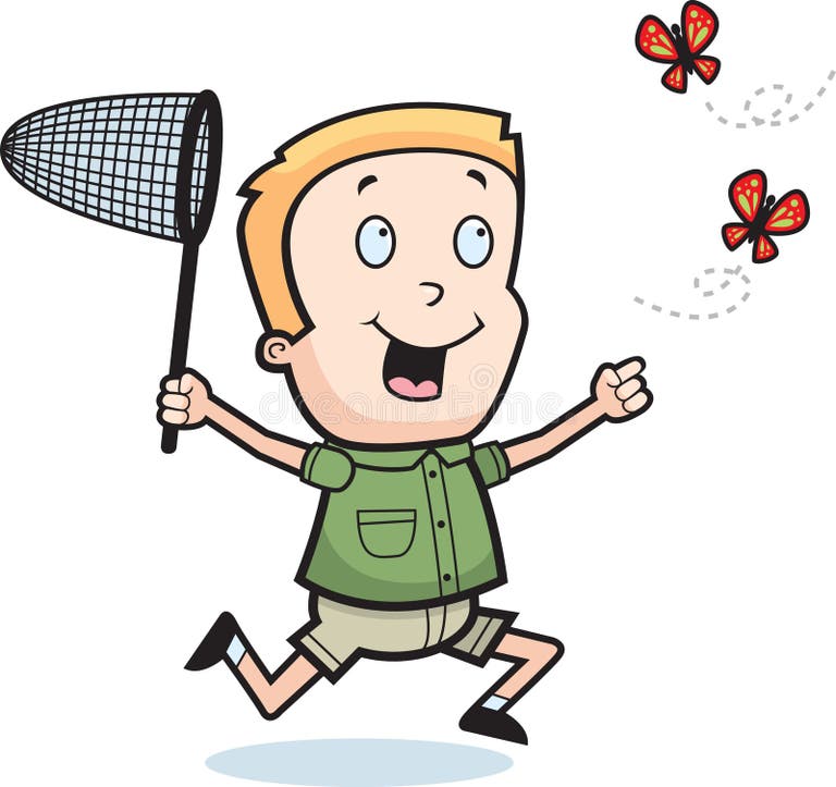 Boy Chasing Butterfly Stock Illustrations – 83 Boy Chasing Butterfly ...
