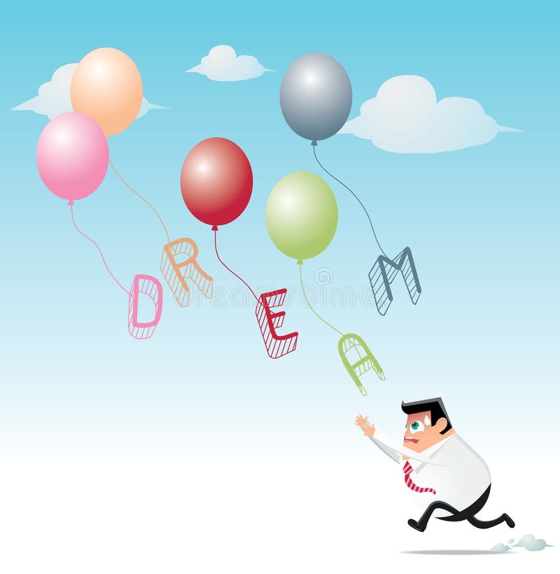 Chasing the DREAM stock vector. Illustration of target - 44614408