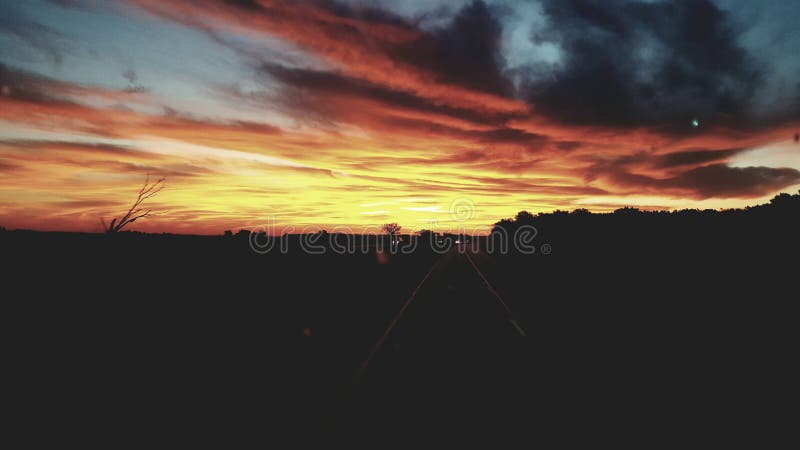 Chasing the Fall Sunrise through God& X27;s Country Stock Image - Image ...